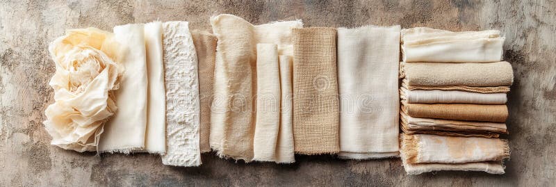 Natural Linen Fabric Swatches Beige White Cotton Textures Textile ...