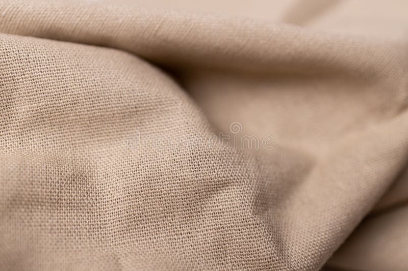 Natural Linen Fabric Texture. Rough Crumpled Burlap Background Stock ...