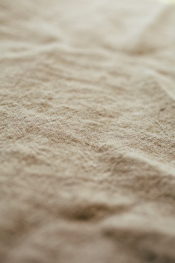 Natural Linen Texture and Background. Close Up View of Fabric Linen ...