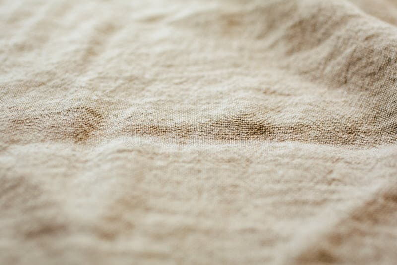 Natural Linen Texture and Background. Close Up View of Fabric Linen ...