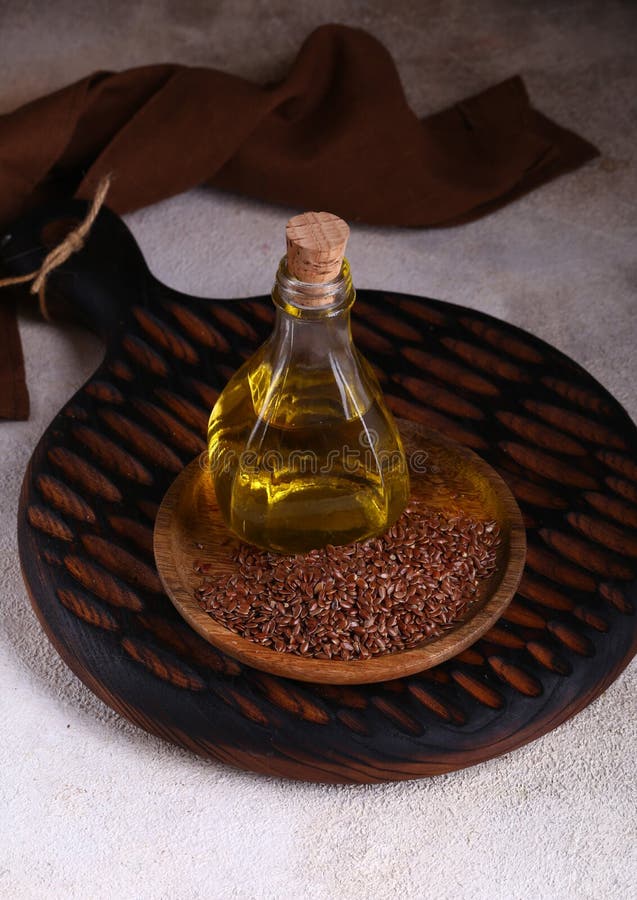 Natural linseed oil stock photo. Image of vegetarian - 178743378