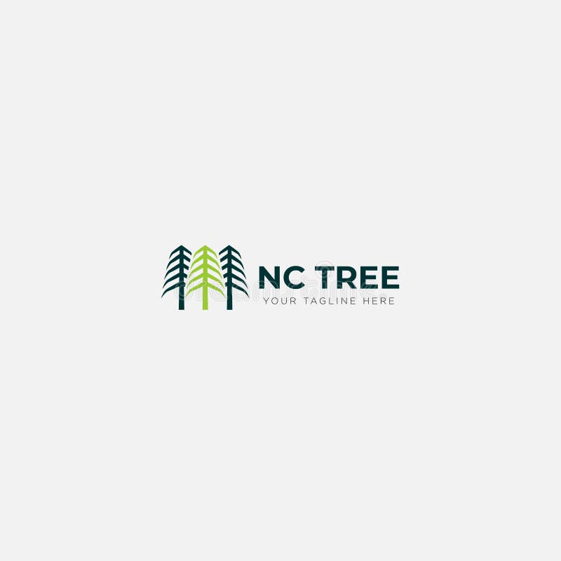 Natural Logo Green Tree Logo Growth 3 Trees Stock Vector - Illustration ...