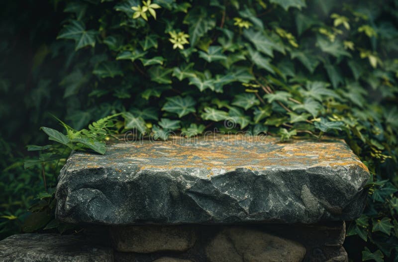 The Natural Looking Scenery Behind a Stone, Stock Image - Image of ...