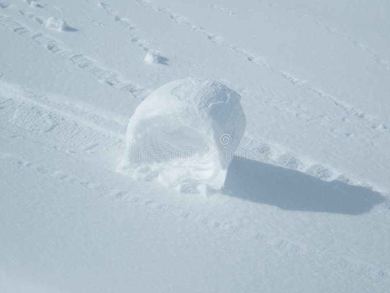 Natural Made Snowball of Wet Snow Stock Image - Image of mountains ...
