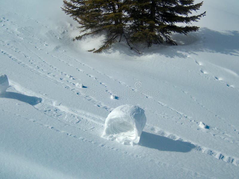 Natural Made Snowball of Wet Snow Stock Photo - Image of winter, rolled ...