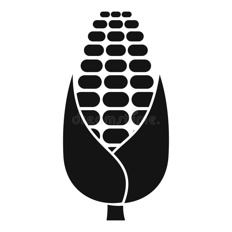 Natural Maize Icon, Simple Style Stock Vector - Illustration of flour ...
