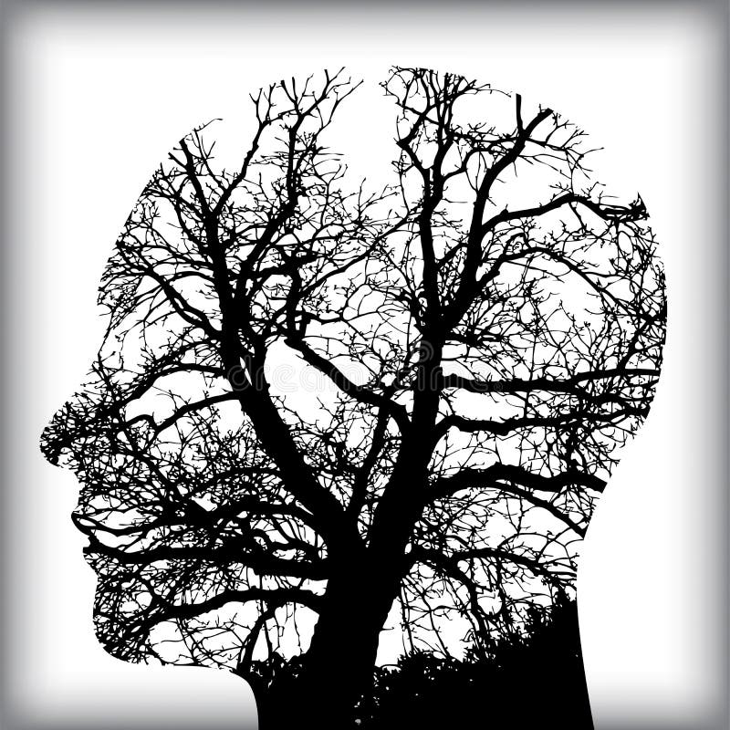 Person with tree roots stock vector. Illustration of intertwine - 7073350