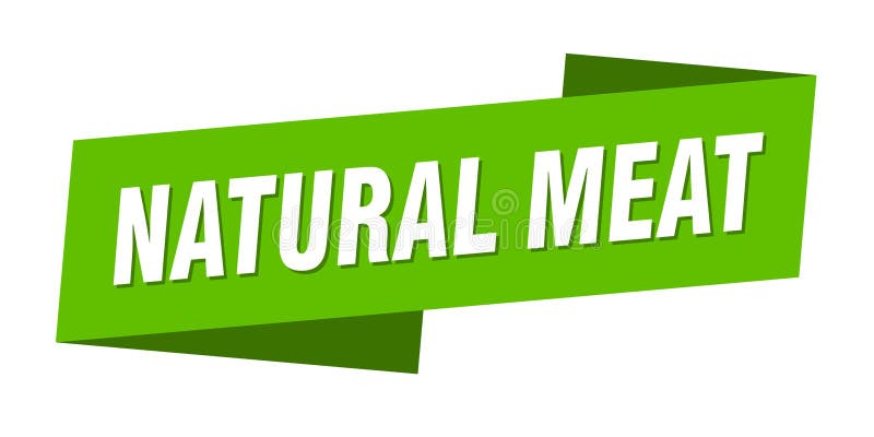 Natural Meat Banner Template. Natural Meat Ribbon Label Stock Vector ...