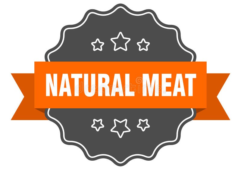 Natural meat stamp stock vector. Illustration of natural - 197720466
