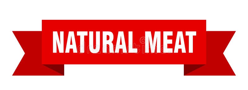 Natural meat ribbon. stock vector. Illustration of band - 191270559