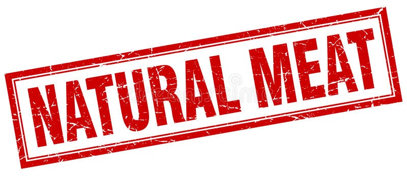 Natural meat stamp stock vector. Illustration of label - 124943940