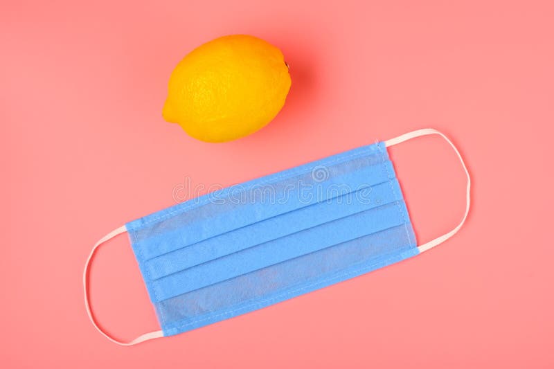 .Natural Medicine. Immunostimulating Products: Lemon. Face Mask Stock ...