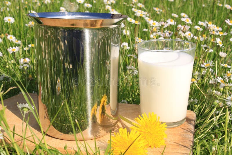 Natural milk stock image. Image of green, grass, drink - 19868577