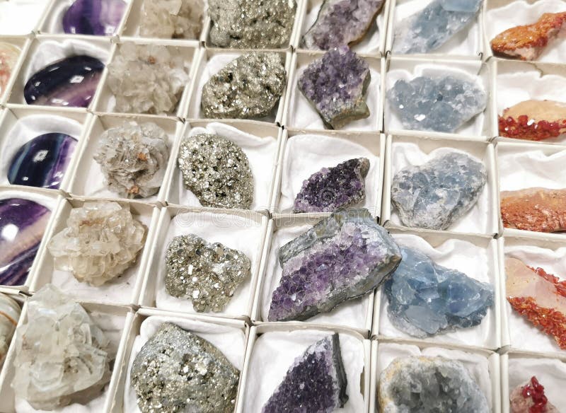 Natural mineral collection stock image. Image of beautiful - 318599037