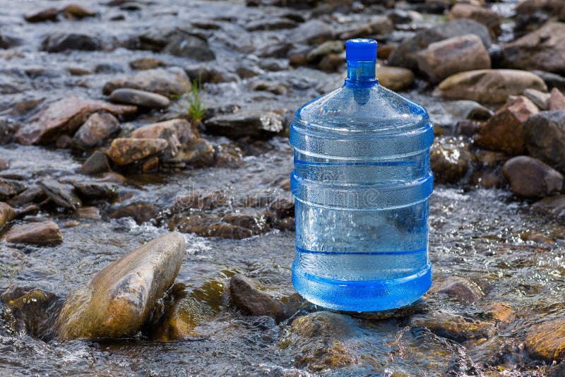 Natural Drinking Water in a Large Bottle Stock Image - Image of bottle ...