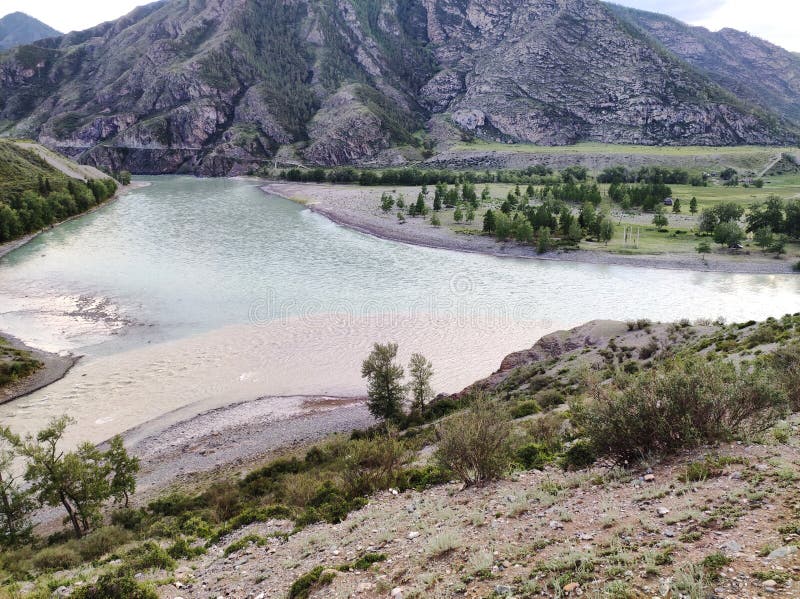 Natural Mountain Plains and Hills Stock Photo - Image of high, blue ...