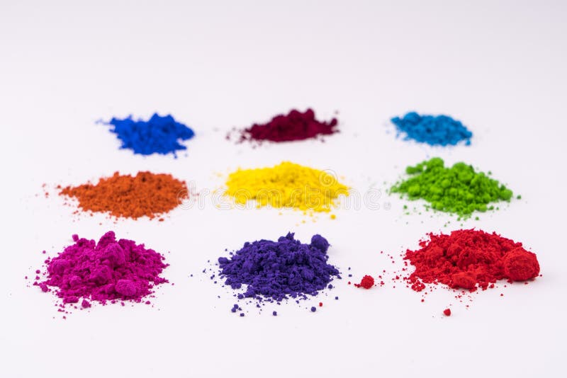 Natural Multicolored Pigment Powder Stock Image - Image of design, holi ...