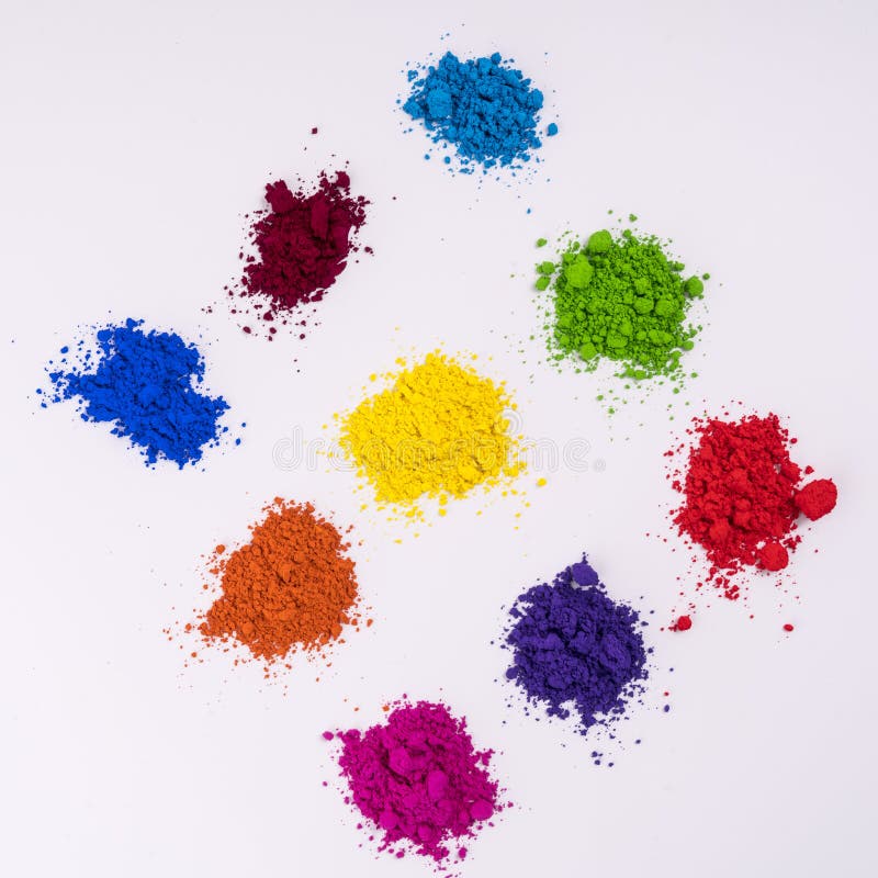 Natural Multicolored Pigment Powder Stock Image - Image of indian ...
