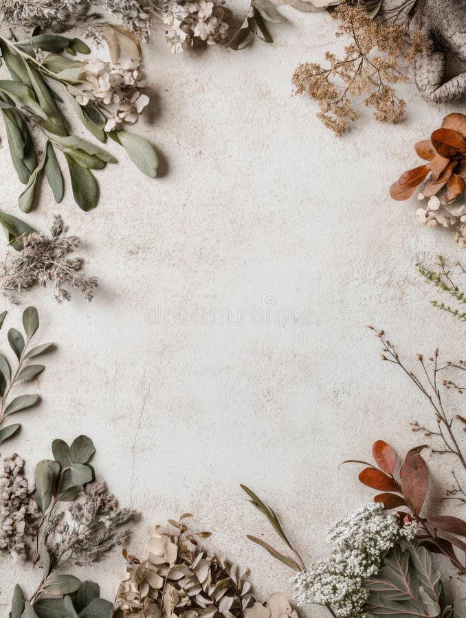 Natural, Neutral and Beautiful Flat Lay Background Stock Illustration ...