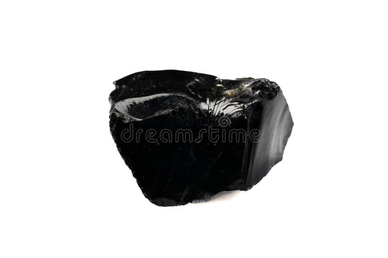 Natural Obsidian Gemstone Displaying Intricate Glossy Texture and Sharp ...