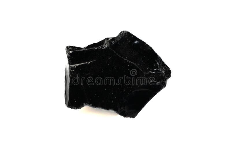 Natural Obsidian Gemstone with Glossy Black Surface and Unique Texture ...