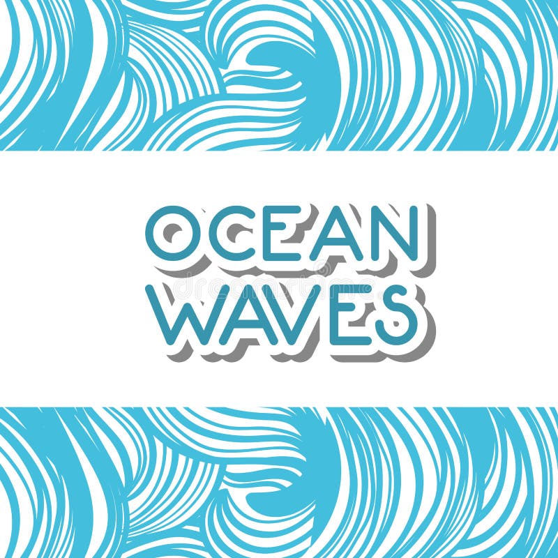 Natural Ocean Waves Background Design Stock Vector - Illustration of ...