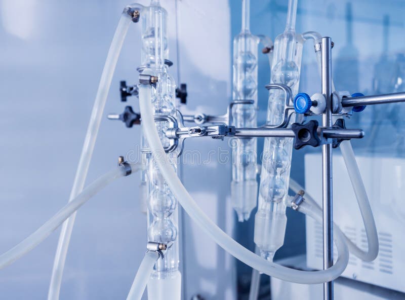 Natural Oil Quality Control. in the Industrial Laboratory Stock Image ...