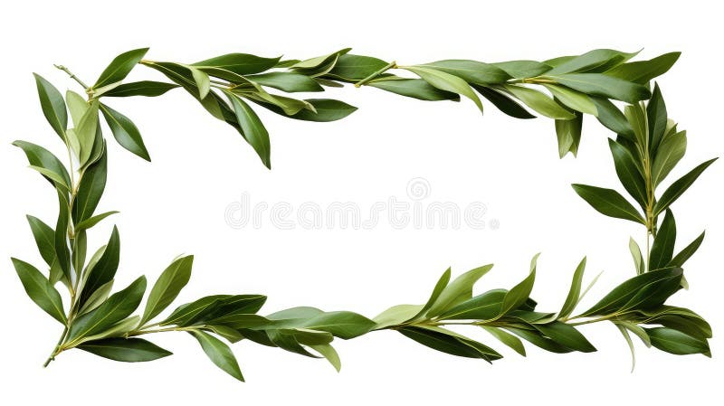 Natural olive leaf frame stock illustration. Illustration of olive ...
