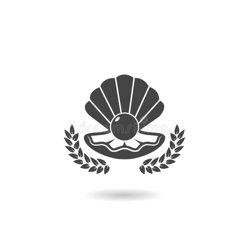 Open Shell with a Pearl Icon Stock Vector - Illustration of bijouterie ...