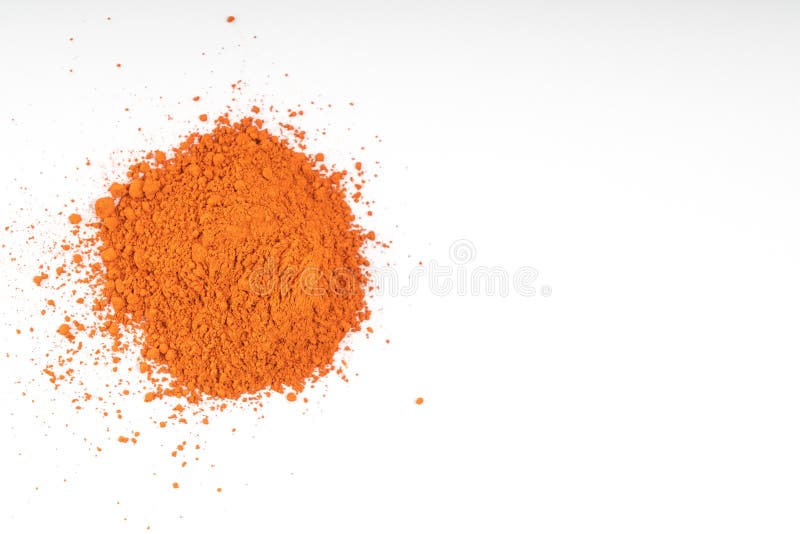 Natural Orange Colored Pigment Powder Stock Image - Image of abstract ...