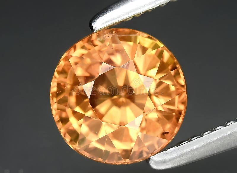Natural Orange Sapphire Gem on the Background Stock Image - Image of ...