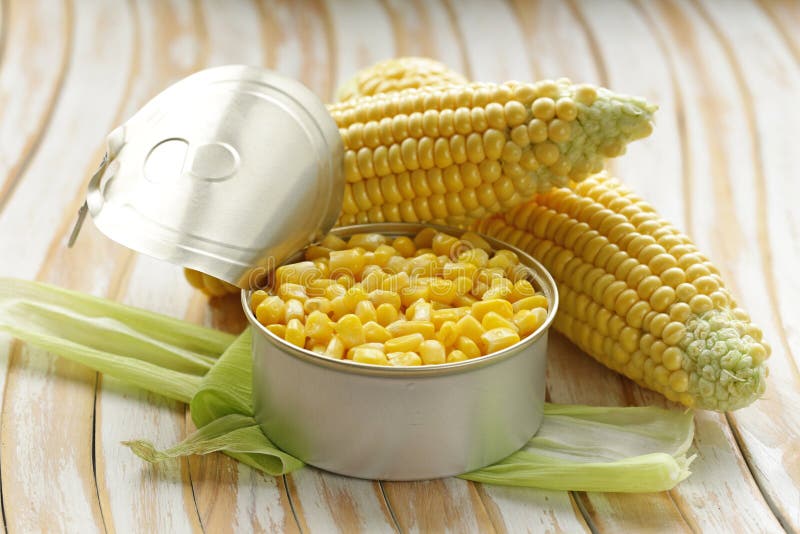 Natural Organic Canned Corn Stock Photo - Image of sweet, group: 73812058
