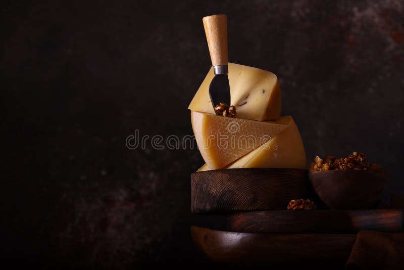 Natural Organic Cheese, Assorted Stock Image - Image of homemade, cream ...