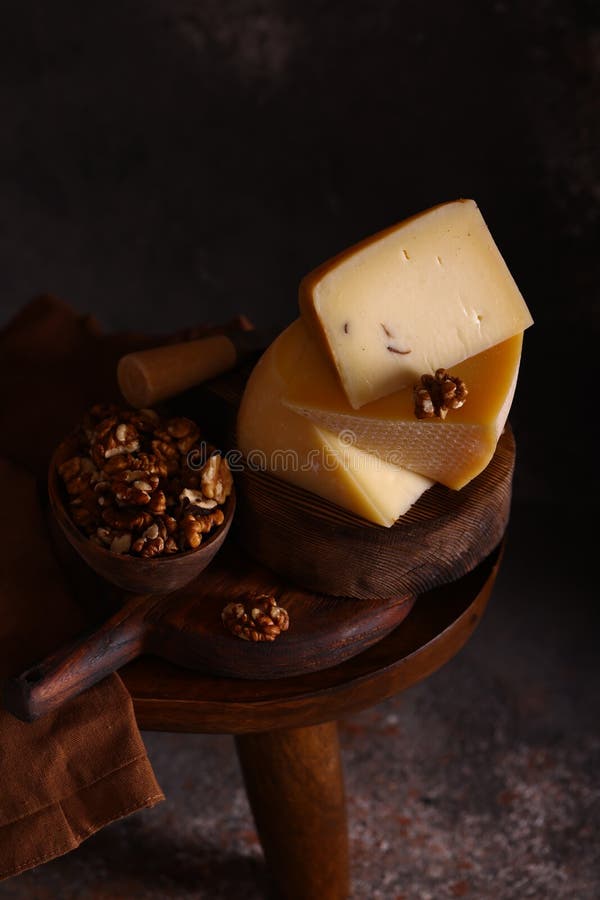 Natural Organic Cheese, Assorted Stock Photo - Image of wooden, vitamin ...