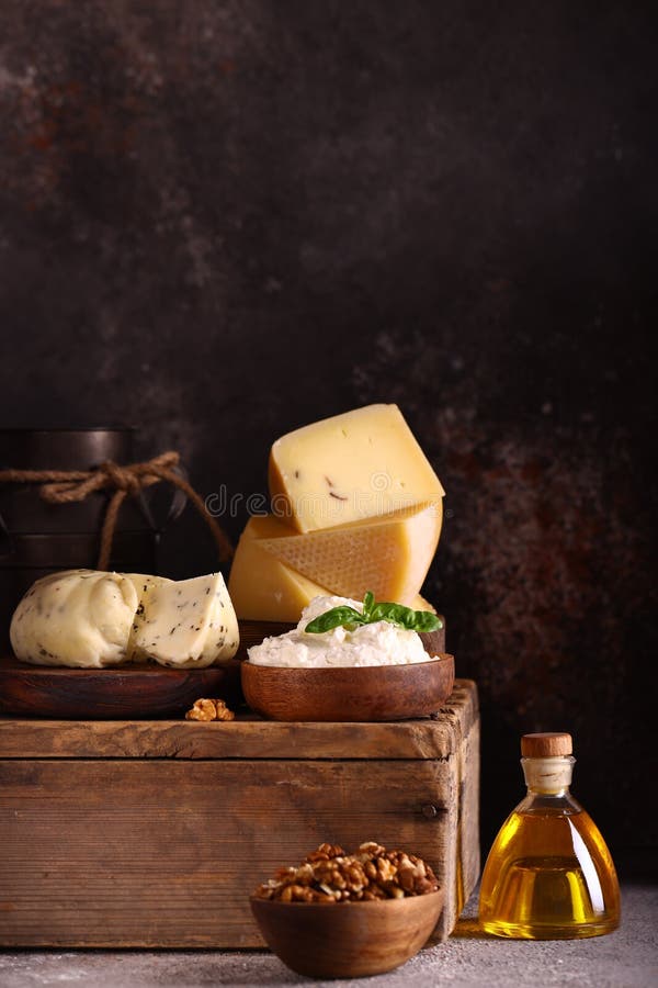 Natural Organic Cheese, Assorted Stock Image - Image of cream, milk ...