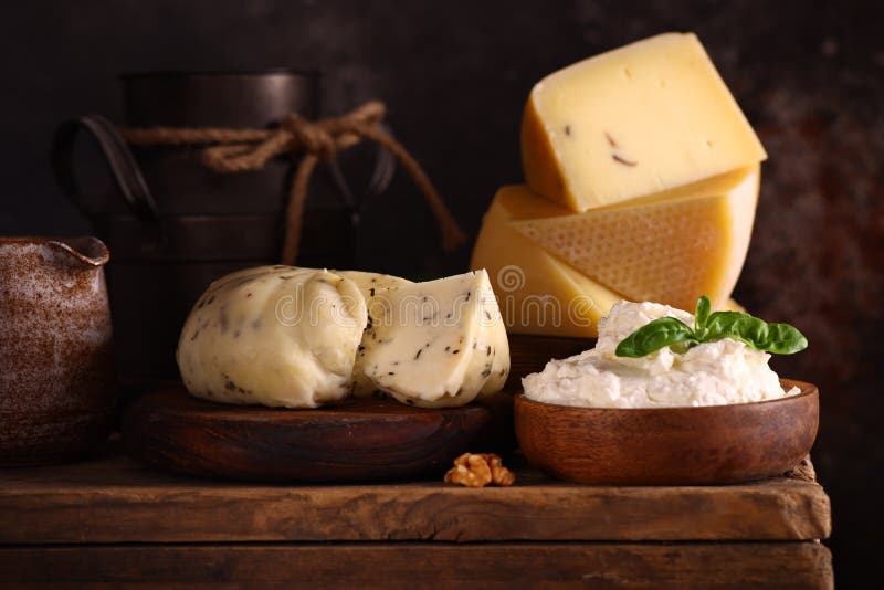 Natural Organic Cheese, Assorted Stock Photo - Image of tasty, vitamin ...