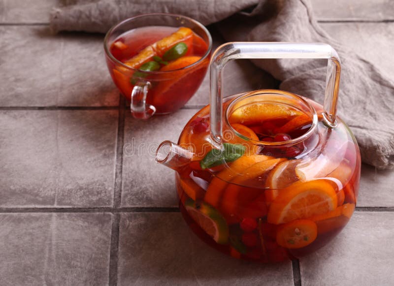 Citrus fruit tea stock image. Image of natural, lemon - 176926485