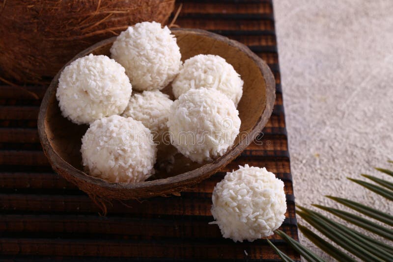Organic coconut candy stock photo. Image of cream, ball - 176926238