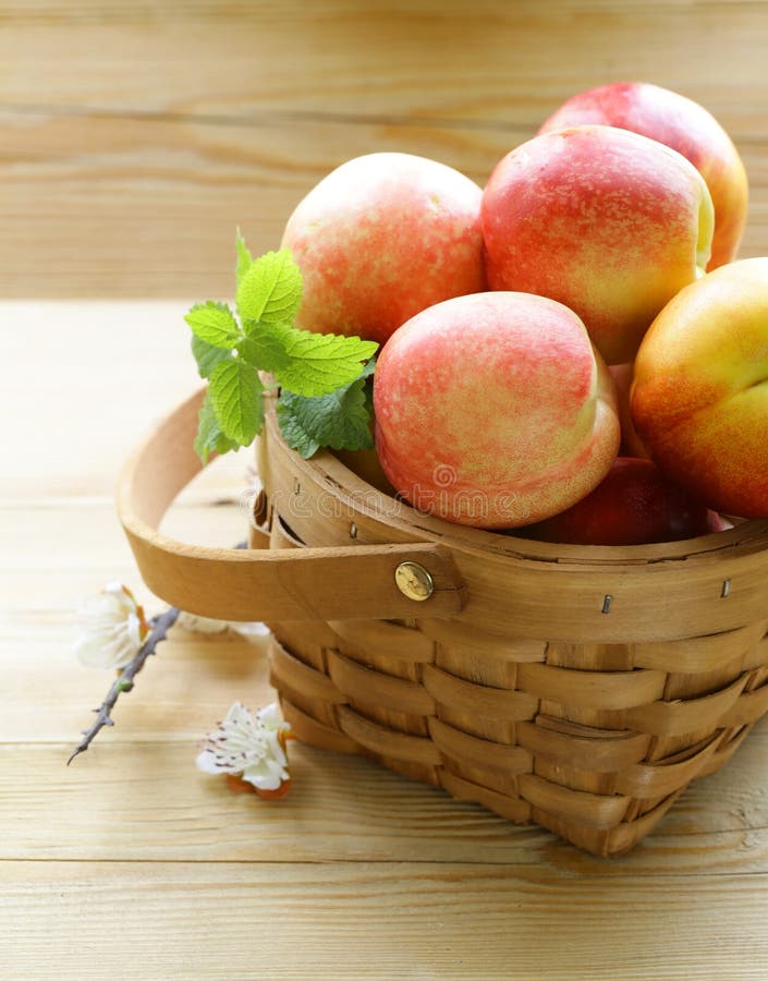 Natural Organic Fruit Peaches Stock Photo - Image of ingredient, yellow ...
