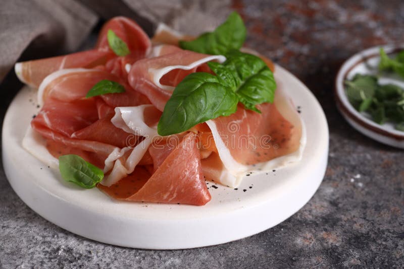 Meat Delicacy Jamon Ham Prosciutto Stock Photo - Image of delicatessen ...