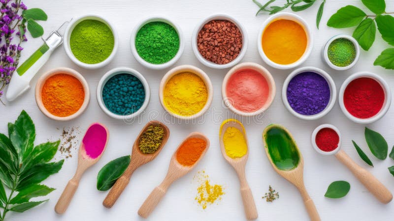 Natural Organic Pigments Herb for Health Stock Illustration ...