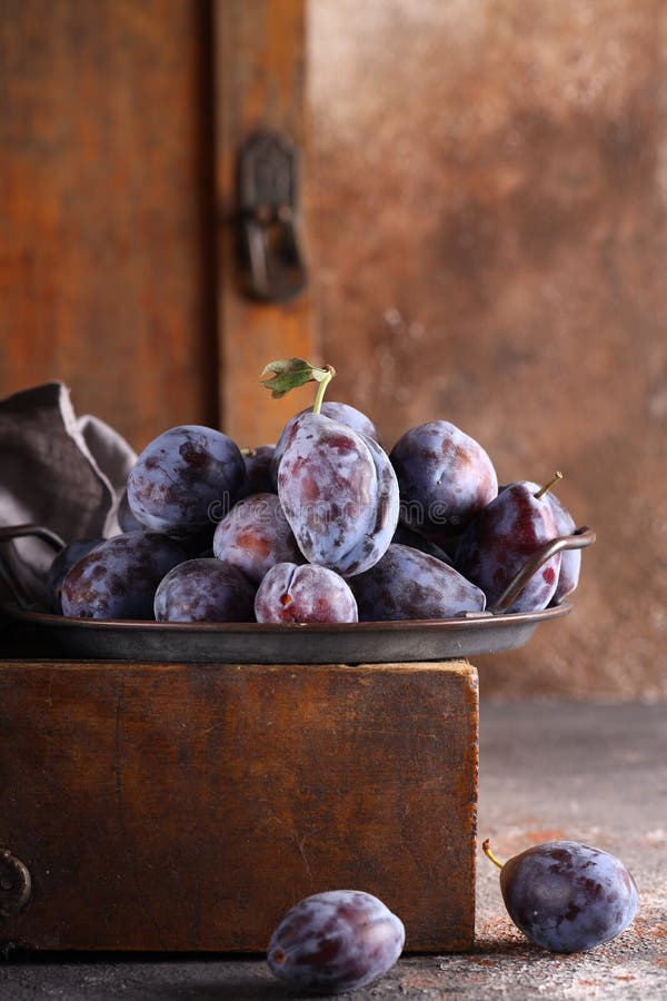 Natural Organic Plum Berries Stock Photo - Image of delicious, closeup ...