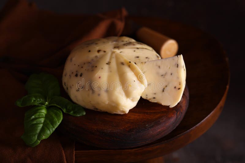 Natural Organic Provolone Cheese Stock Photo - Image of sheep, smoked ...