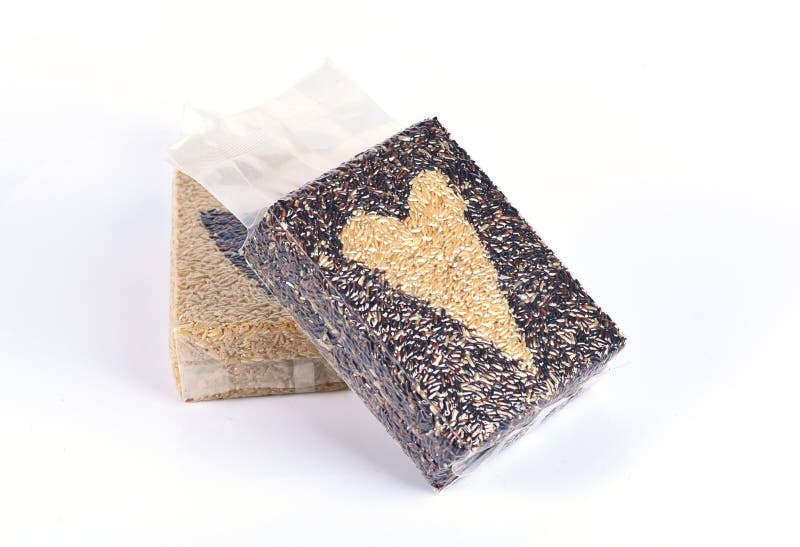 Natural Organic Riceberry Rice in Vacuum Packaging Stock Image - Image ...