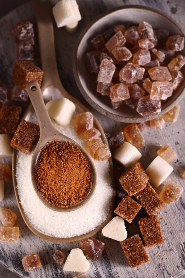 Organic Sugar Sand and Refined Sugar Stock Photo - Image of tasty ...