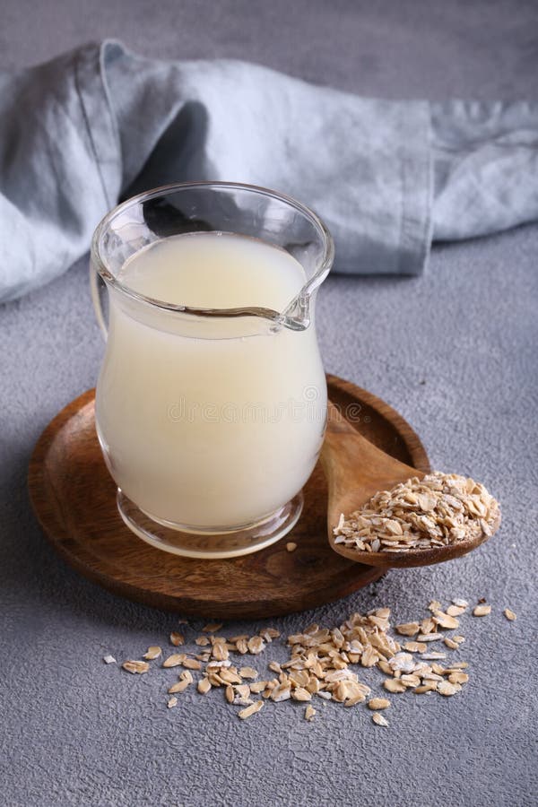 Vegetable Alternative Oat Milk Stock Photo - Image of white, oatmeal ...