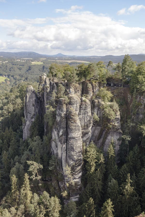 Natural Park Bastei. Saxony. Germany. Stock Photo - Image of bastei ...