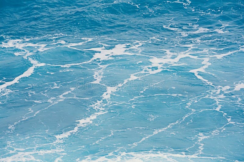 Natural Pattern of Blue Sea Surface Water Stock Image - Image of fresh ...
