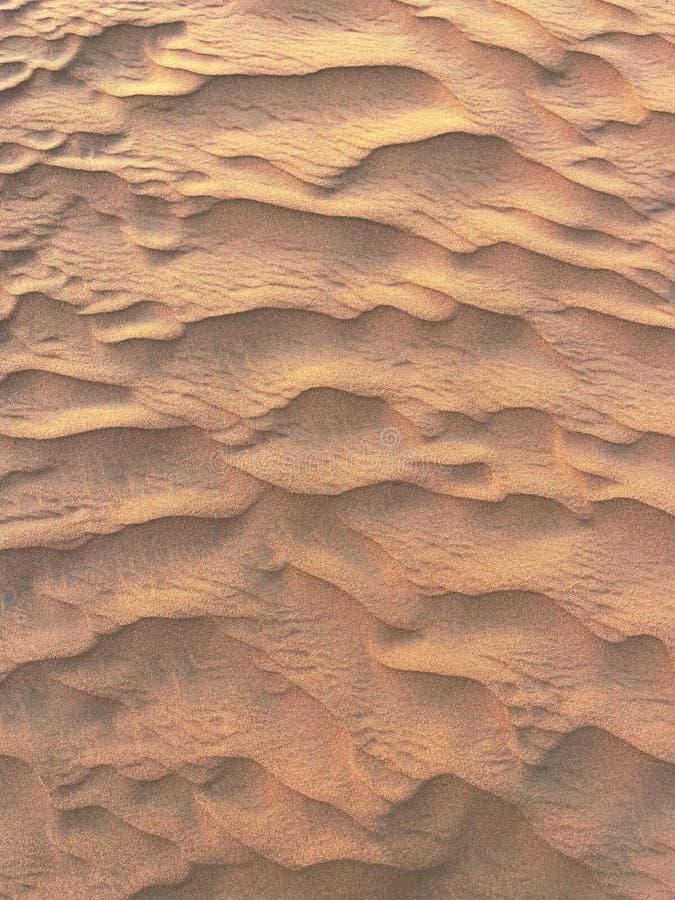 Natural Pattern on a Dune Sand at Sunset in Desert Stock Image - Image ...