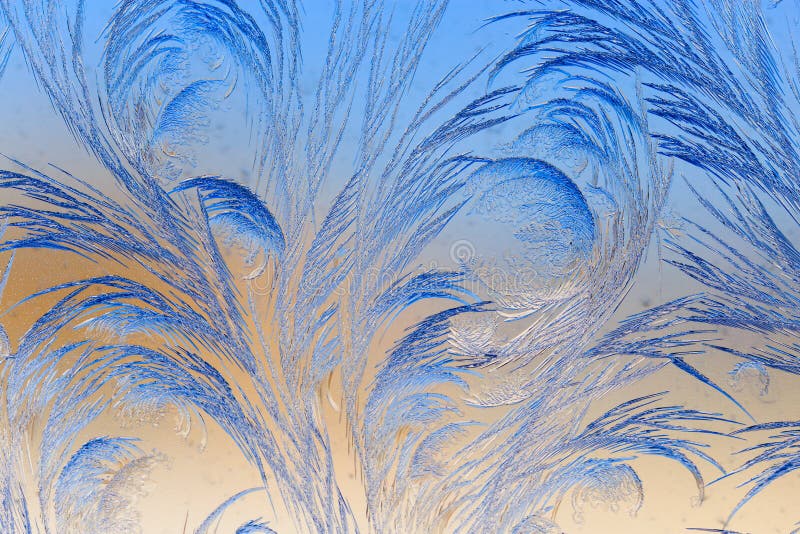 Natural Pattern on Glass at Dawn of the Sun Stock Image - Image of ...